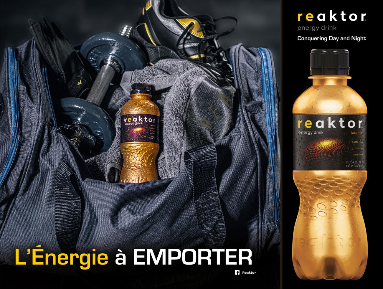 Reaktor - Marque de boissons énergisantes aux ingrédients actifs